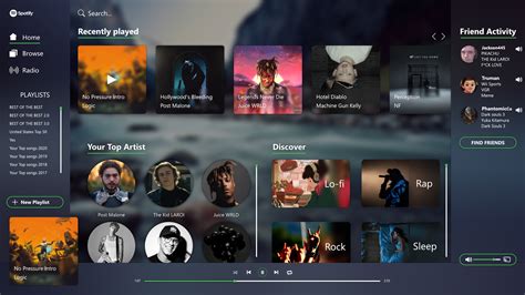 I Redesigned The Spotify Desktop App R UI Design