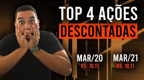 AÇÕES BARATAS TOP 4 ações que estão DESCONTADAS na bolsa YouTube
