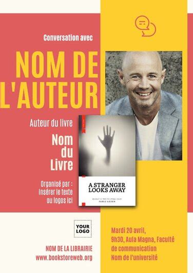 Invitations modifiables pour présentations de livres