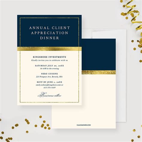 Annual Client Appreciation Dinner Party Invitation Editable Etsy