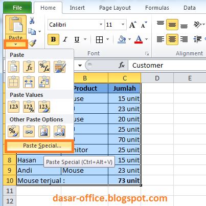 Cara Mengubah Data Baris Ke Kolom Di Excel Tutorial Ms Excel