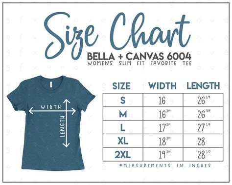 Bella Canvas 6004 Size Chart Bella Canvas Women S Slim Fit Favorite Tee
