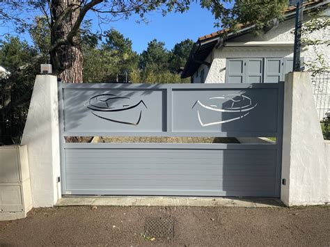Pose Portails Coulissants Aluminium Sur Mesure Biscarrosse Et Biganos