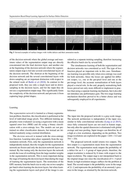 segmentation based deep learning approach for surface defect detection deepai