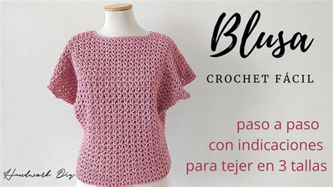 Cómo tejer blusa a crochet fácil 3 Tallas YouTube