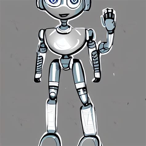 Cartoon Robot Girl Arthubai