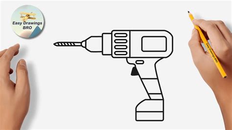Electric Drill Drawing Tutorial How To Draw An Electric Drill Easy