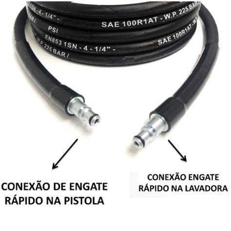 10m Mangueira Trama Aço Wap Combate Turbo 2600 Lavadora Alta Pressão no
