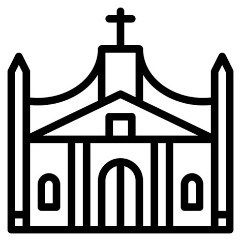 Icono De Iglesia Iconixar Outline