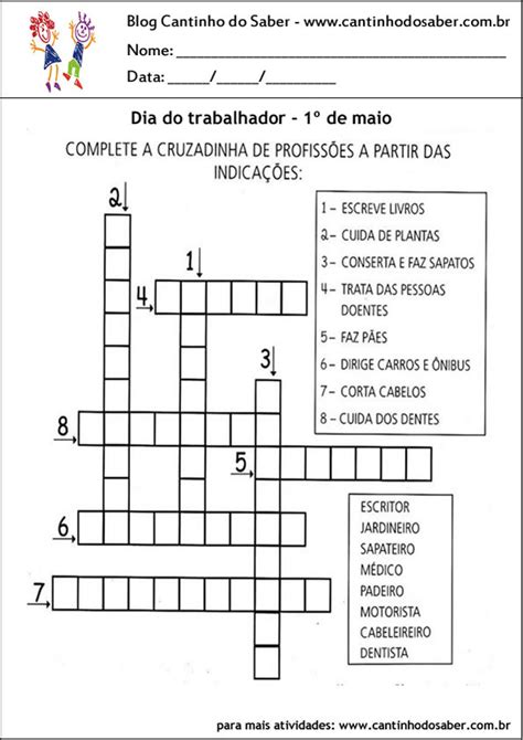 Dia do trabalhador várias atividades para a Educação Infantil