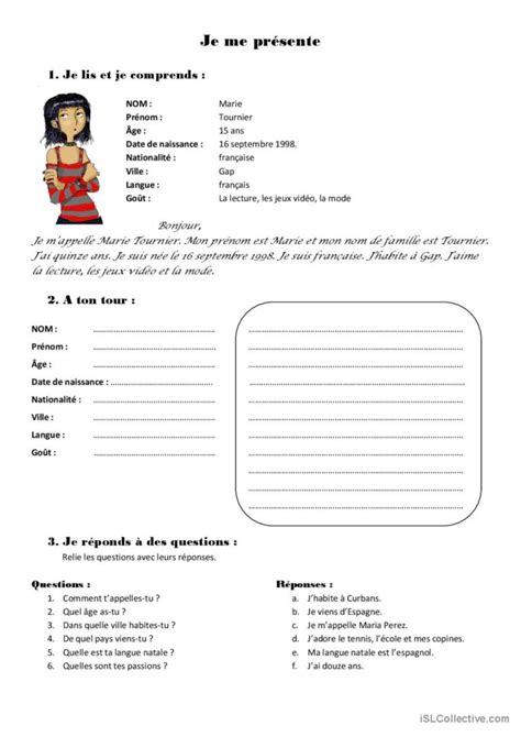 Se Pr Senter Briser Glace Fran Ais Fle Fiches Pedagogiques Pdf Doc