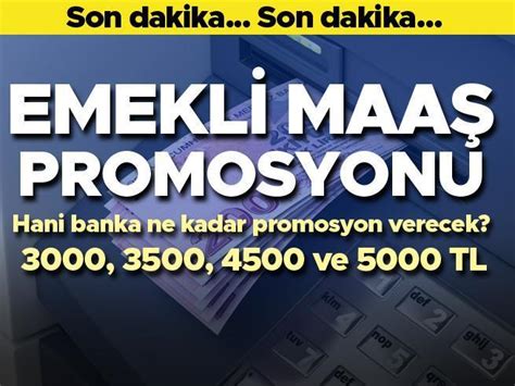 EMEKLİ PROMOSYONU 2022 Kamu ve özel bankaların emekli maaş promosyon