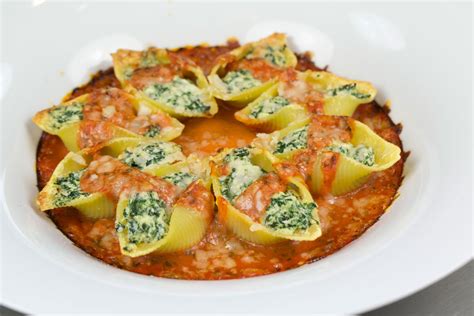 Conchiglionis Farcis À La Ricotta Et Aux Épinards Envie De Bien Manger