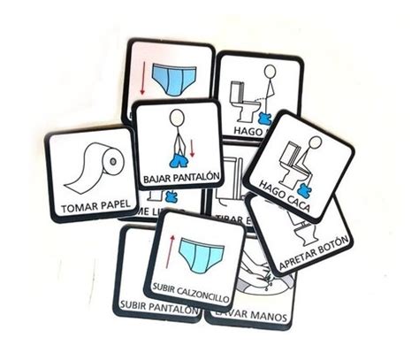 Pictogramas Imantados Rutina ir al baño Varón x 10