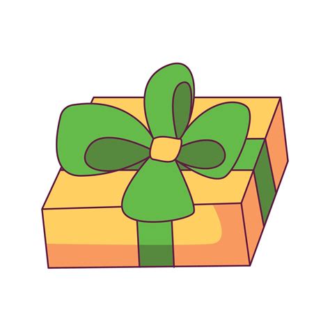 Presentkartong Tecknad Klotter Handritad Koncept Vektor Kawaii
