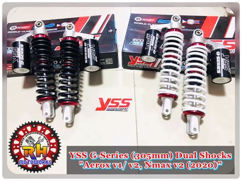 YSS G Series For Aerox V1 V2 And Nmax V2 305mm Dual Rear Shocks