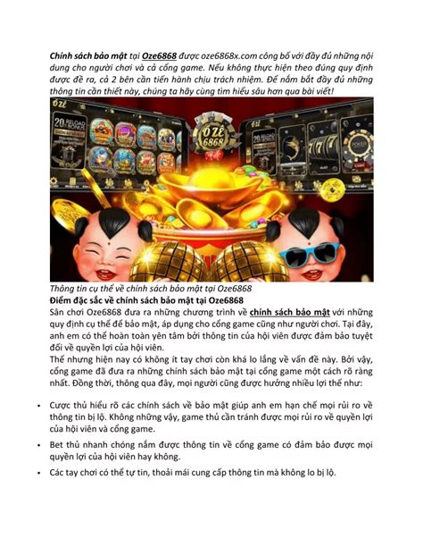 PPT Chinh Sach Bao Mat Tai Oze6868 Cuc Chi Tiet Ro Rang PowerPoint