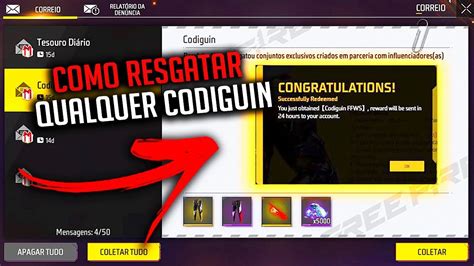 Codiguin FF pelo ID 2024 é possível resgatar