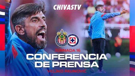 VELJKO PAUNOVIC EN CONFERENCIA DE PRENSA CHIVAS VS CRUZ AZUL