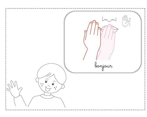 Souvent bonjour LSF illustration Langue des Signes Français LSF UO88
