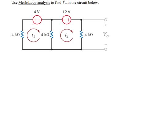 Solved Q Use Mesh Loop Analysis To Find V Use Mesh Loop Analysis