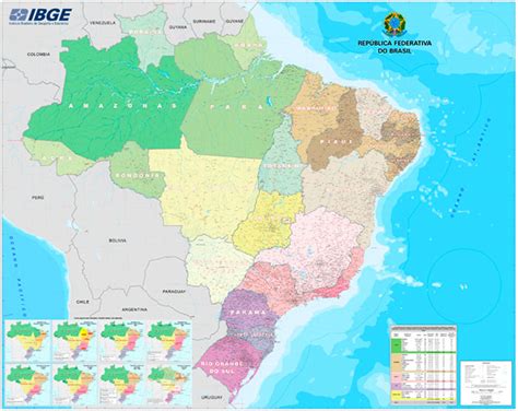 IBGE lança nova edição do Mapa Político do Brasil na escala 1 2 500 000