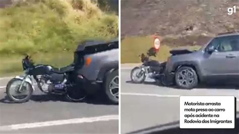VÍDEO Motorista é flagrado arrastando moto presa ao carro após