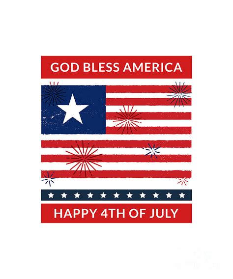 God Bless America Happy 4th Of July Gift For American Flag Pride Usa
