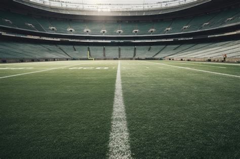 Premium Ai Image American Football Stadium Green Field