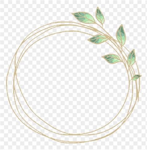 Plant Aesthetic Aesthetic Words Gold Circle Frames Holography Leaf