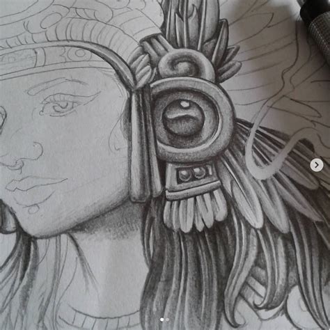 Aztec Princess Tattoo Drawing Drawing Rjuuc Edu Np
