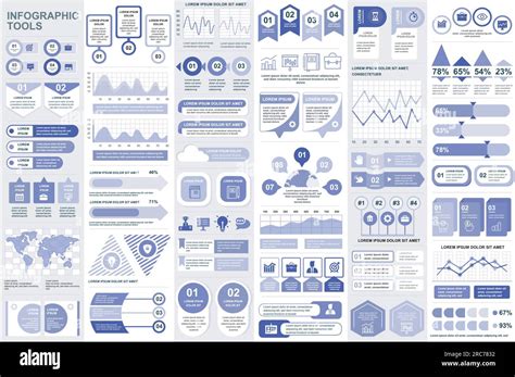 Bundle Infographic Elements Data Visualization Vector Design Template