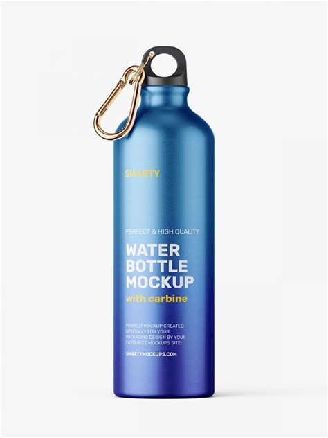 Aluminum Water Bottle Mockup Metallic Smarty Mockups