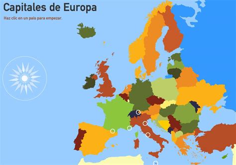 Juegos de Geografía Juego de Capitales de Europa Unit 2 Social