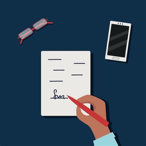 Assinar uma mão de contrato caneta assina um documento em papel