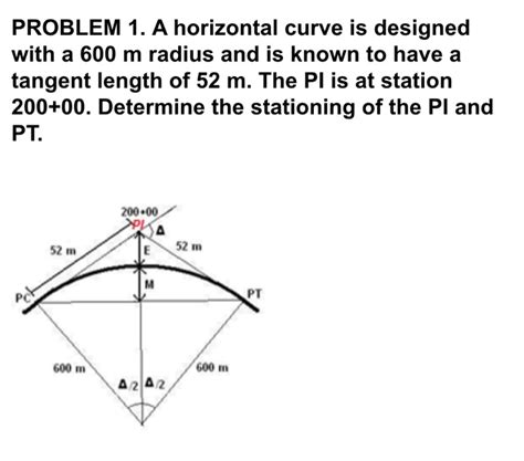 solved problem 1 a horizontal curve is designed with a 600