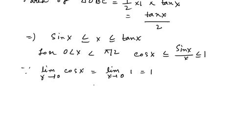 solved use the squeeze theorem to prove the identity lim x 0 sin x x 1 in radians graph