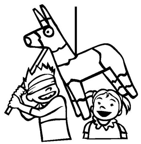 Pinata Coloring Sheet Clip Art Library