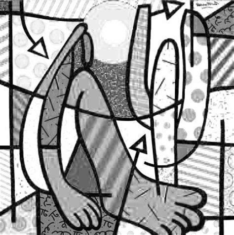 Obras De Romero Britto Para Colorir Desenhos Do Romero Colouring