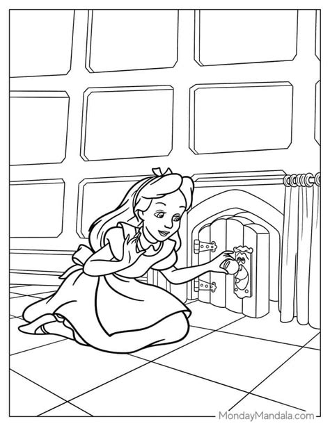 Alice In Wonderland Free Coloring Pages