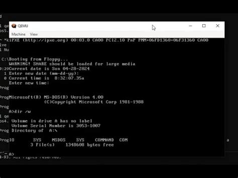 Compiling MS DOS 4 0 Using DOSbox Qemu YouTube