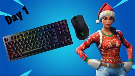 Learning How To Play Fortnite On Keybord And Mouse Day Youtube