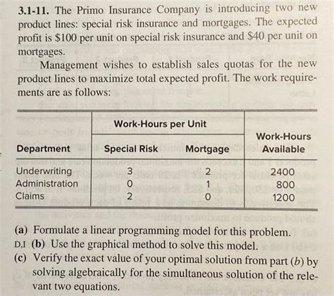 Solved The Primo Insurance Company Is Introducing Chegg