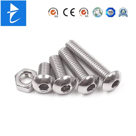 DIN7380 M8 Stainess Steel Polishing Button Head Hex Socket Cap Machine