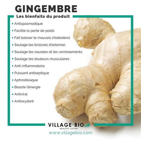 Les Bienfaits Du GINGEMBRE Gingembre Bienfaits Aliments Bons Pour La