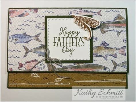 Father S Day Gone Fishing Stampin Up Fun Fold Gift Card