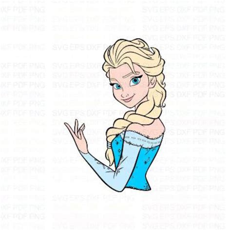 Elsa Frozen Svg Dxf Eps Pdf Png Cricut Cutting File Vector Etsy