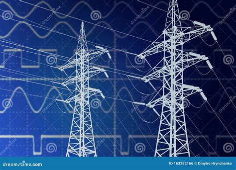 Torres De Linhas De Transmissão De Energia Elétrica No Plano De Fundo