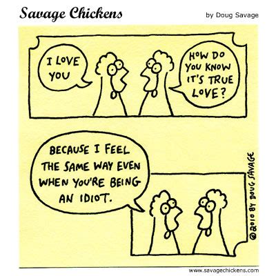True Love Cartoon Savage Chickens Cartoons On Sticky Notes By Doug