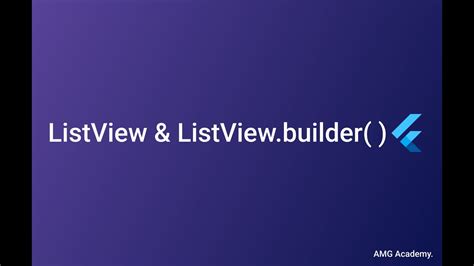 9 1 ListView Listview Builder In Flutter YouTube